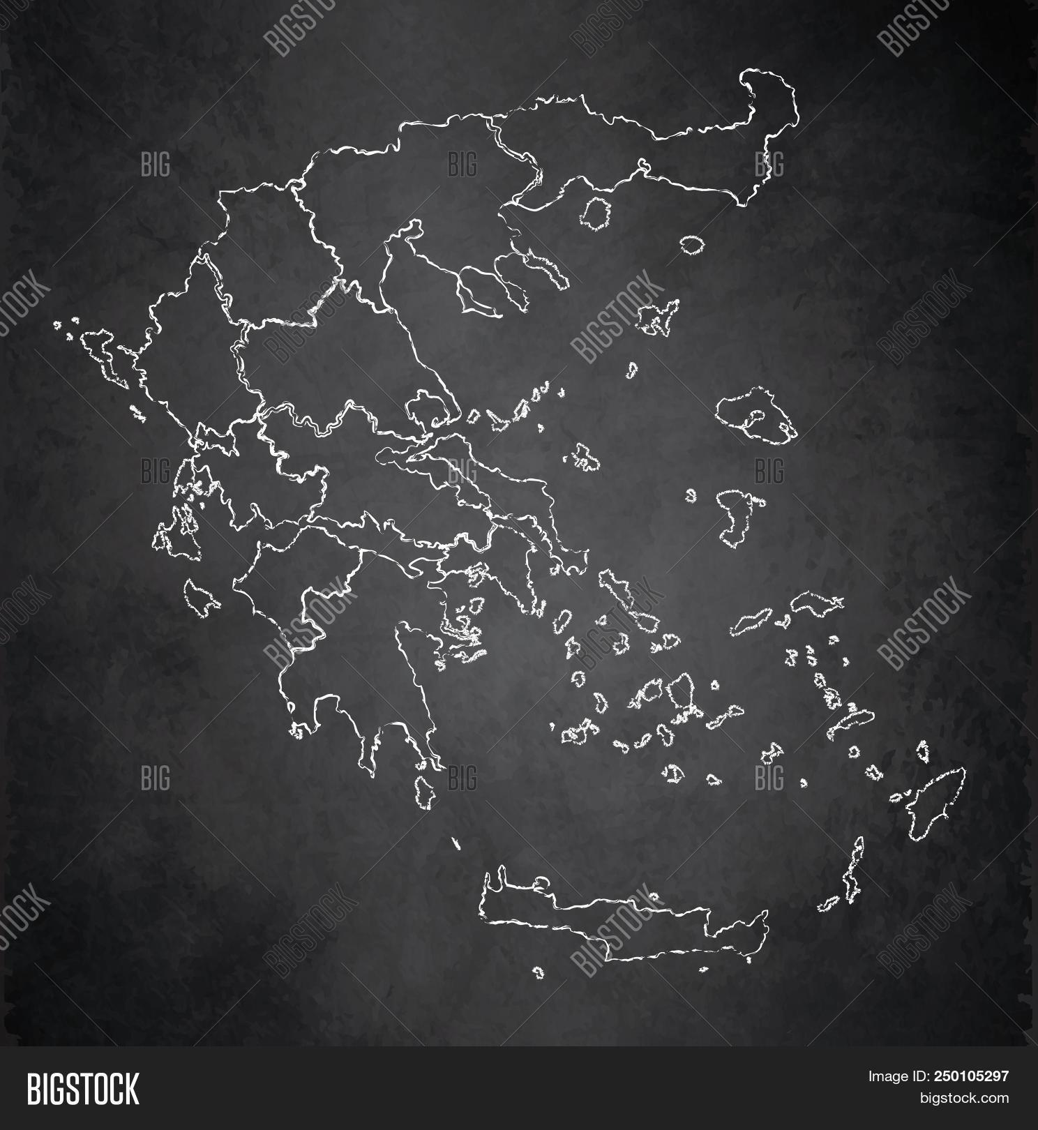 Greece Map Separate Image & Photo (Free Trial) | Bigstock