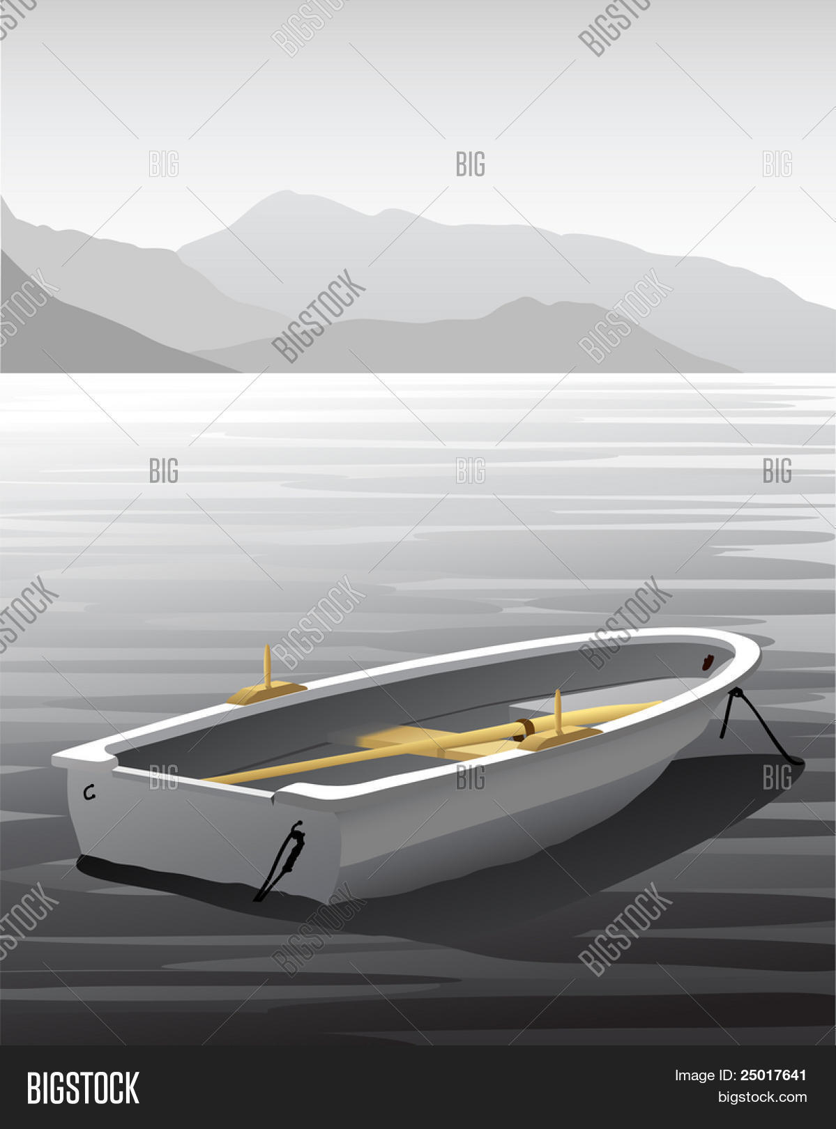 Vector Rowboat Vector & Photo (Free Trial) | Bigstock