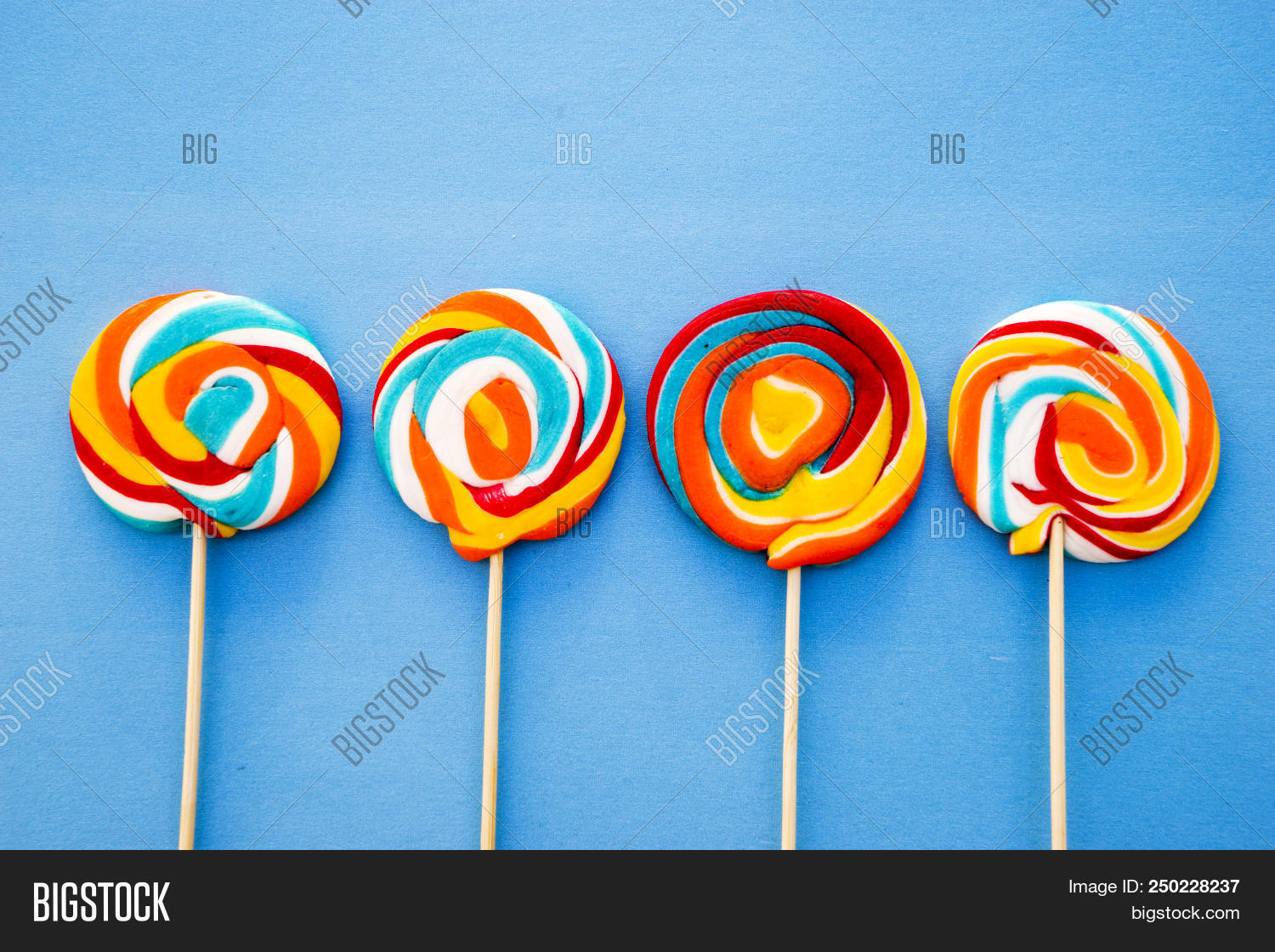 Striped Lollipop With White Background