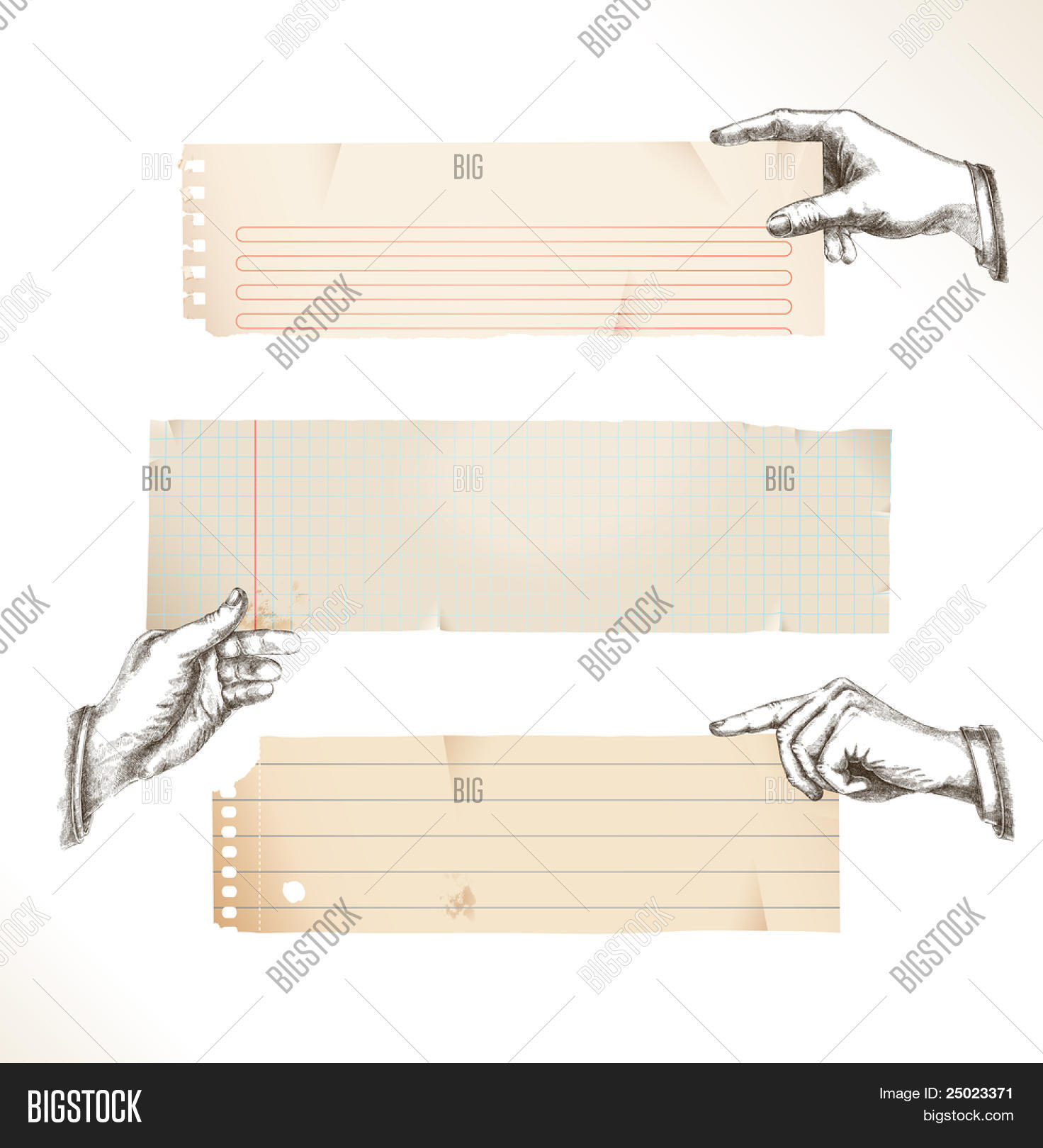 Drawing Hands Torn Vector & Photo (Free Trial) | Bigstock