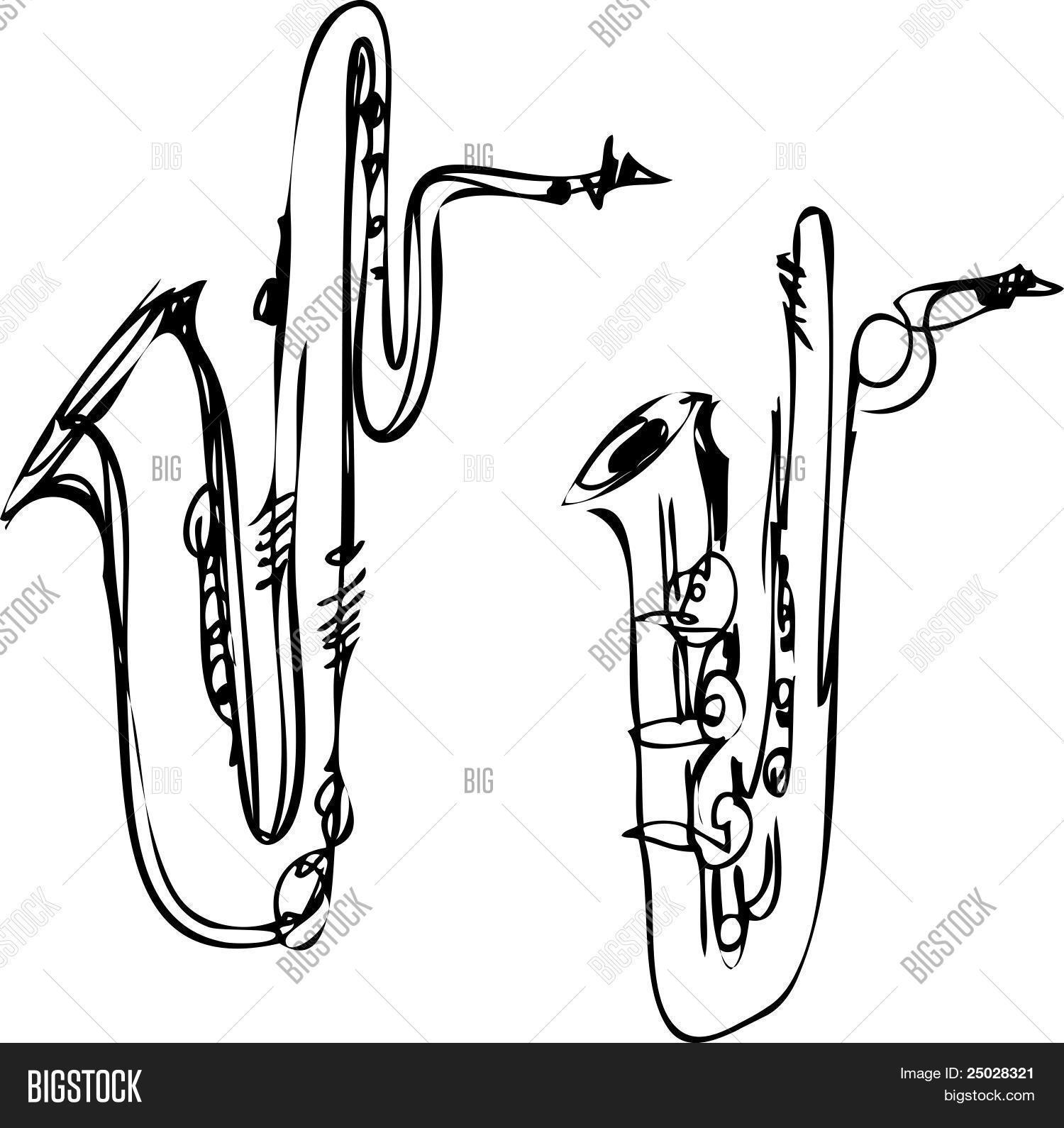 Sketch Brass Musical Vector & Photo (Free Trial) | Bigstock