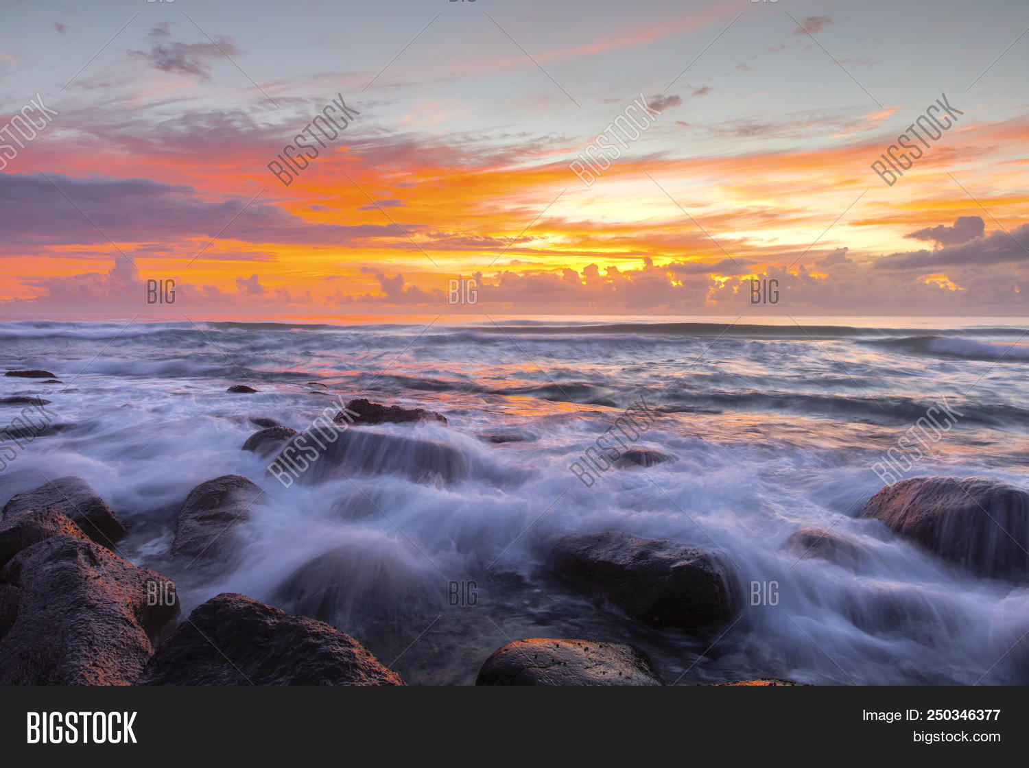 Colourful Red Sunrise Image & Photo (Free Trial) | Bigstock