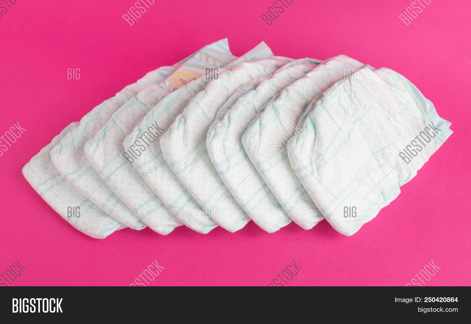 Baby Diapers On Pink Image & Photo (Free Trial) | Bigstock