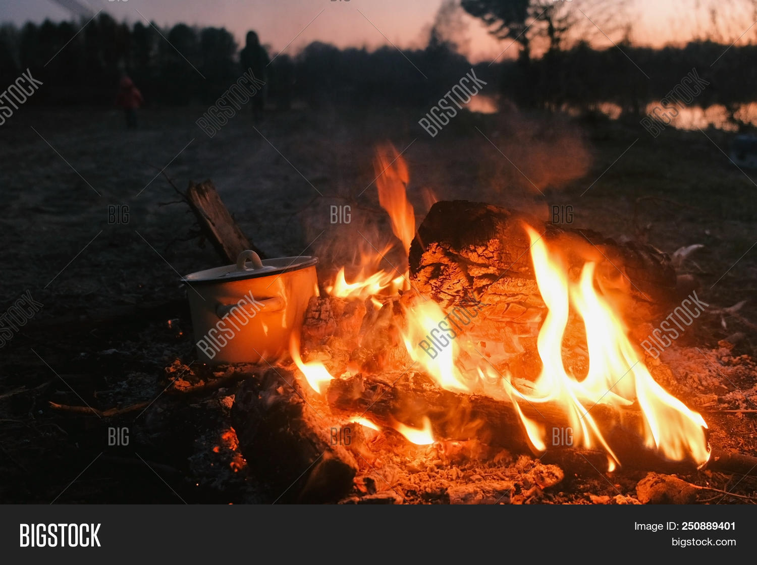 Food Cooked On Bonfire Image & Photo (Free Trial) | Bigstock