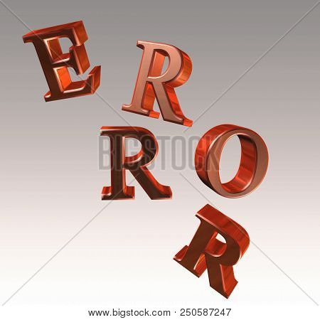 Error Lettering - 3d Image & Photo (Free Trial) | Bigstock