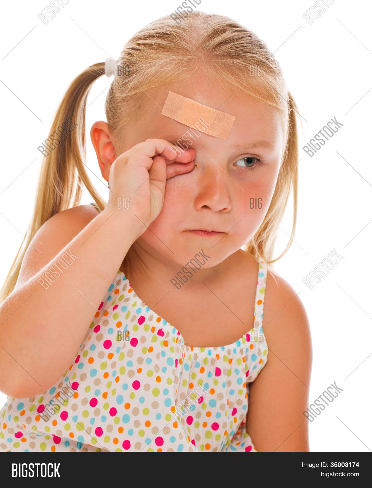 Little Girl Plaster On Image & Photo (Free Trial) | Bigstock