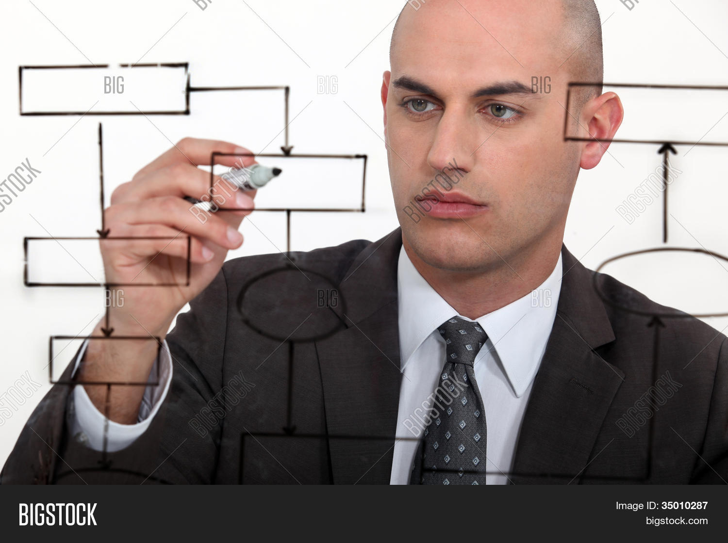 Bald Man Drawing Image & Photo (Free Trial) | Bigstock