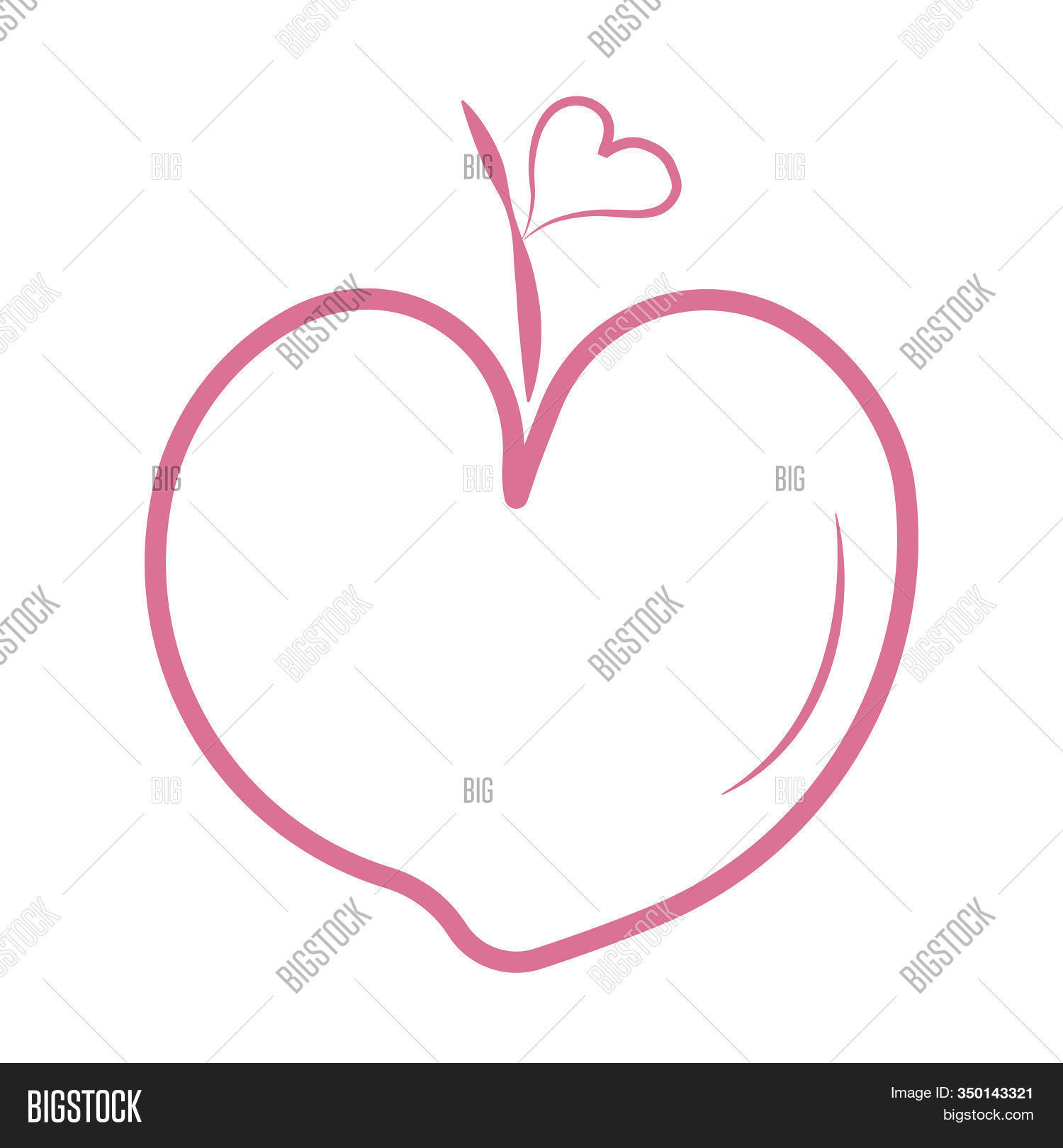 Vector Heart Apple Vector & Photo (Free Trial) | Bigstock