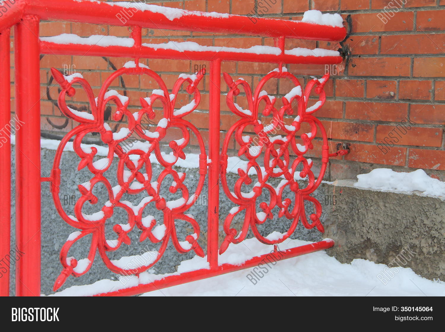 Bright Red Metal Gates Image & Photo (Free Trial) | Bigstock
