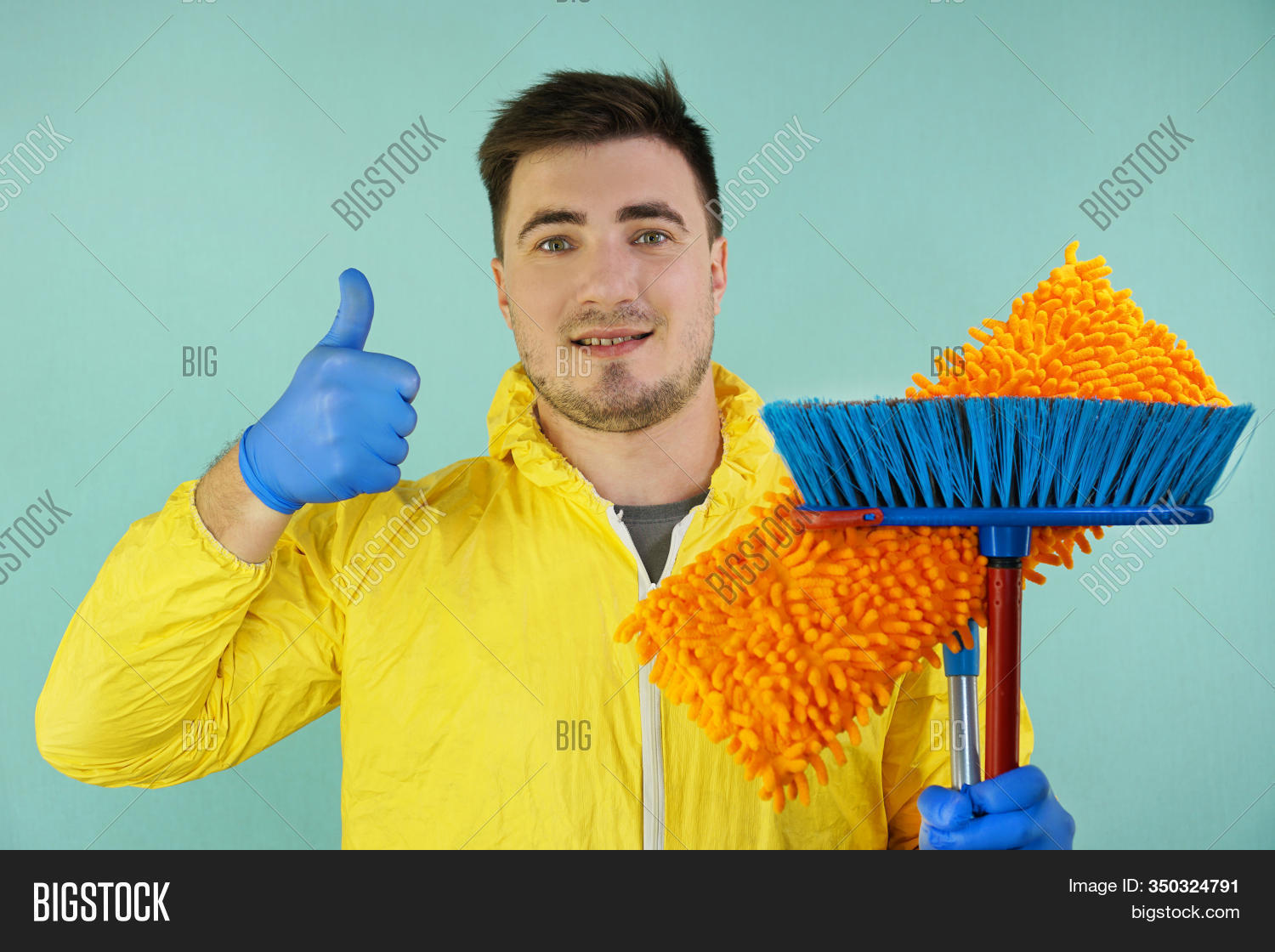 Cheerful Male Cleaner Image & Photo (Free Trial) | Bigstock