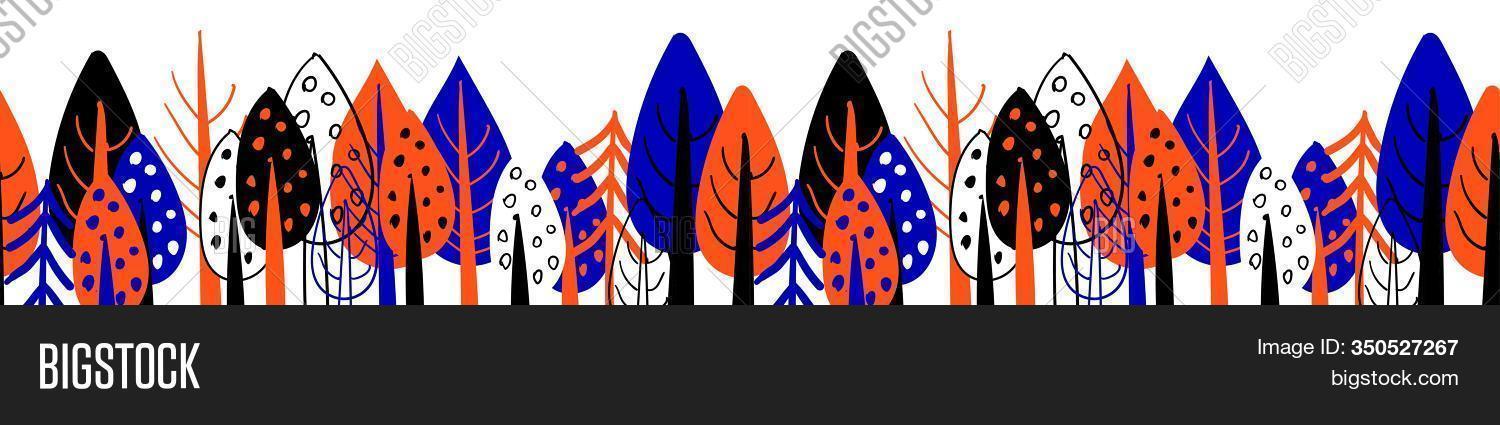 Seamless Border Trees Image & Photo (Free Trial) | Bigstock