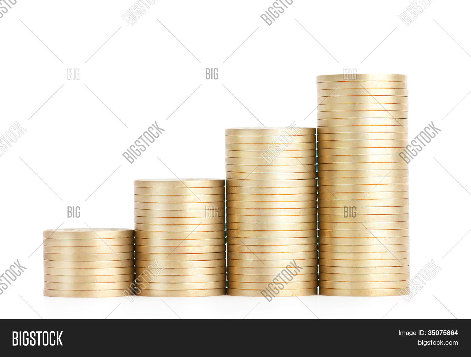 Gold Coins Stand Image & Photo (Free Trial) | Bigstock
