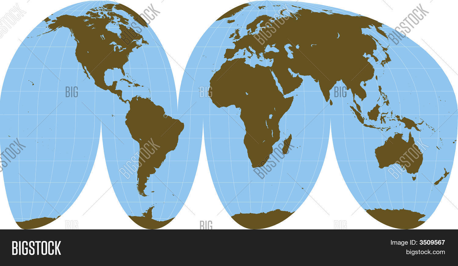 Interrupted World Map Image & Photo (Free Trial) | Bigstock