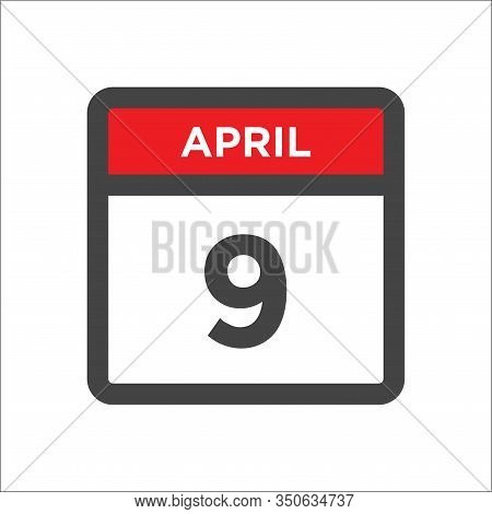 April 9 Calendar Icon Vector & Photo (Free Trial) | Bigstock