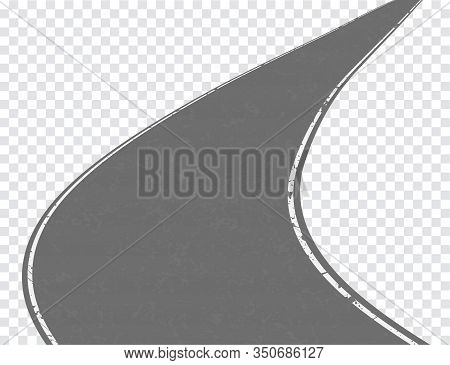 One Lane Road Vector Vector & Photo (Free Trial) | Bigstock