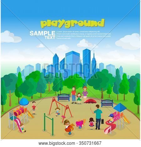 Isometric Park Vector & Photo (Free Trial) | Bigstock