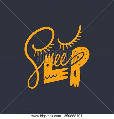 Sleep Word Hand Drawn Vector & Photo (Free Trial) | Bigstock
