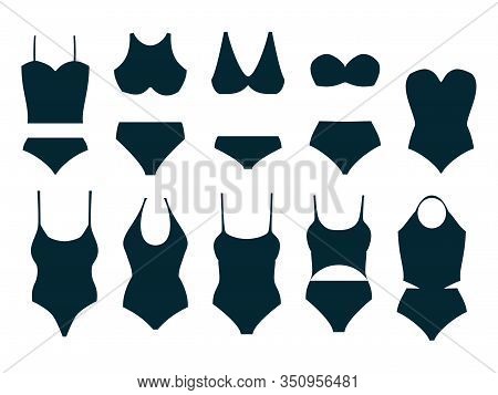 Female Flat Swimsuits Vector & Photo (Free Trial) | Bigstock