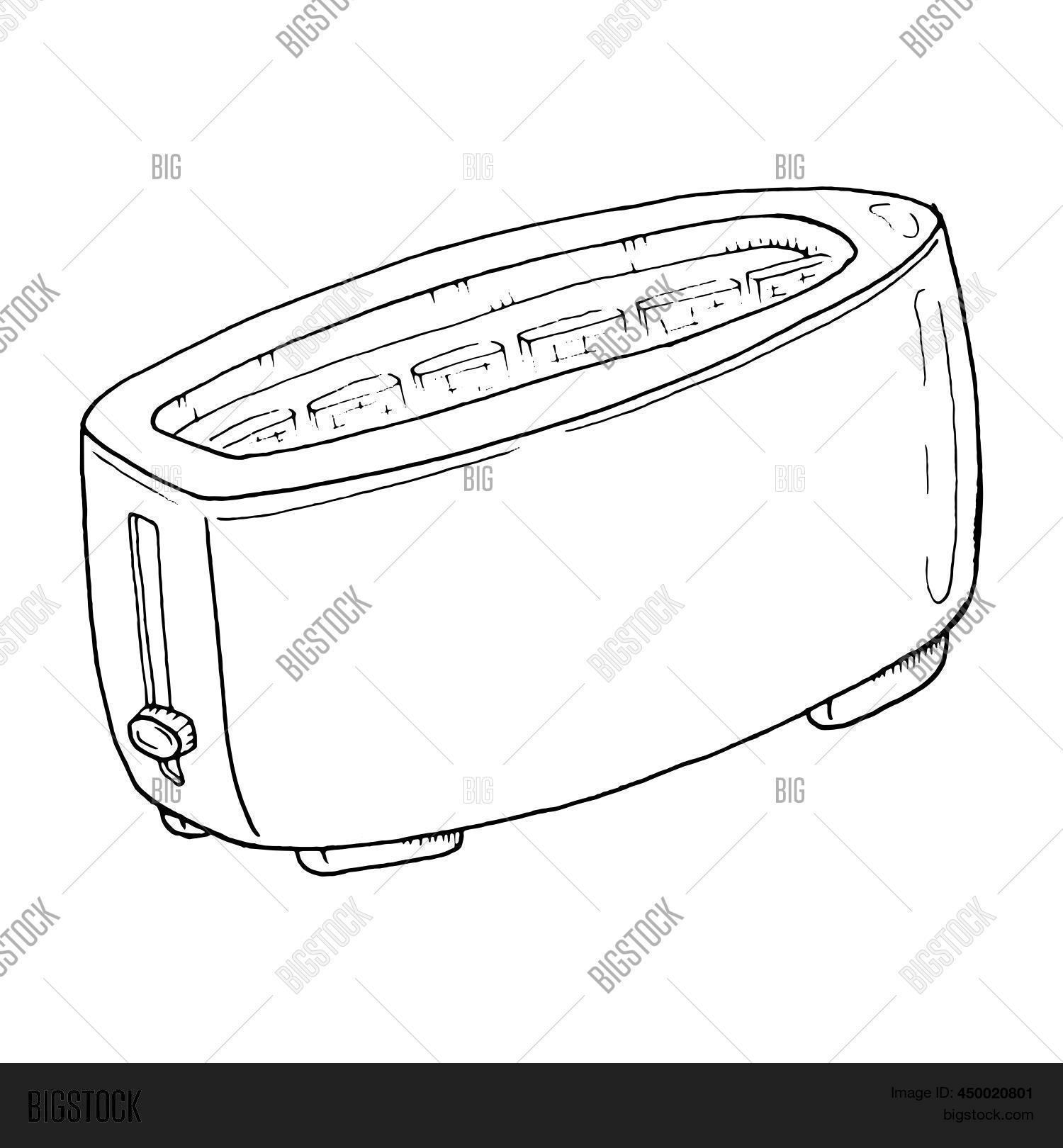 Toaster Sketch Vector & Photo (Free Trial) | Bigstock