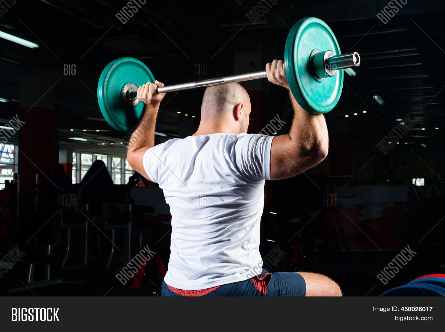 Man Gym Lifts Barbell Image & Photo (Free Trial) | Bigstock