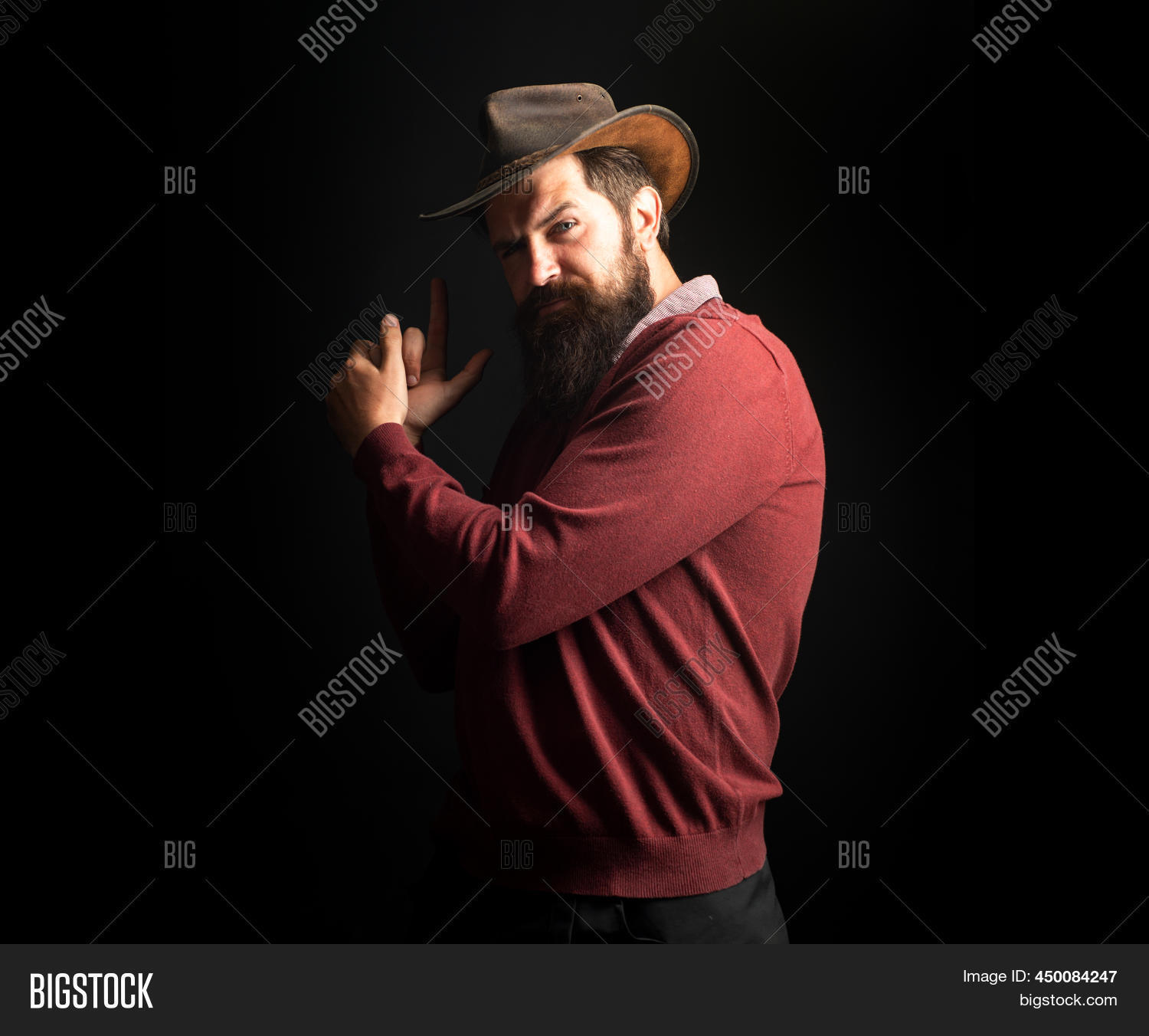 Cowboy Man Shouting Image & Photo (Free Trial) | Bigstock