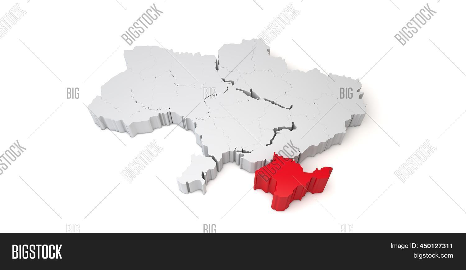 3d Map Ukraine Showing Image & Photo (Free Trial) | Bigstock