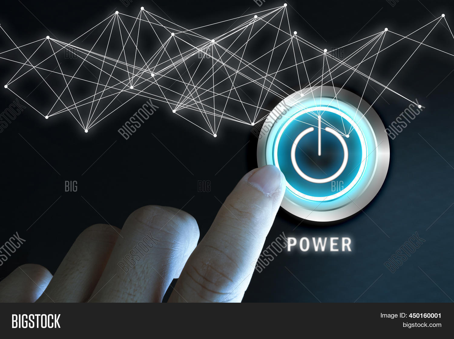 Hand Press Power Image & Photo (Free Trial) | Bigstock