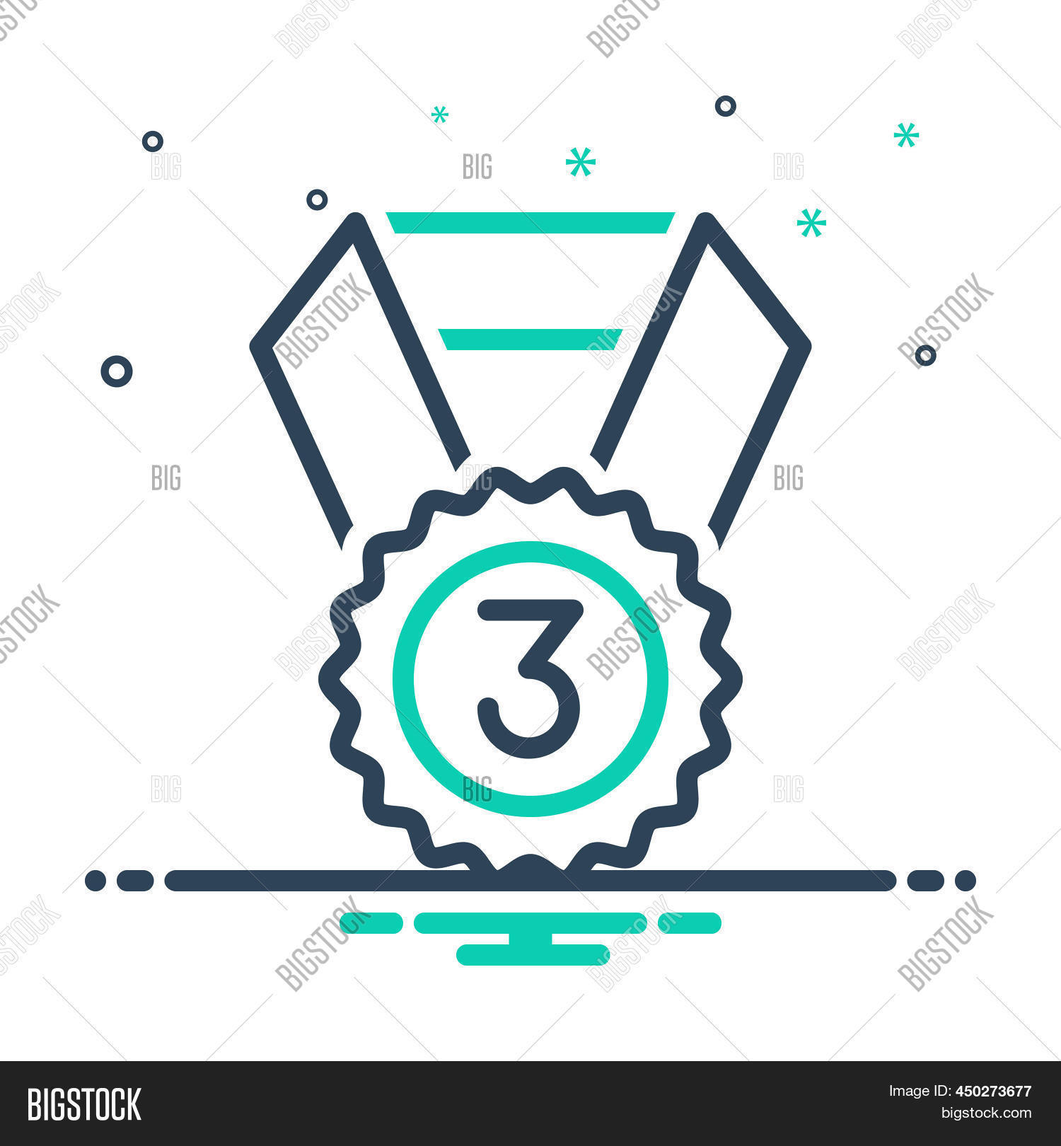 Mix Icon Third Medal Image & Photo (Free Trial) | Bigstock