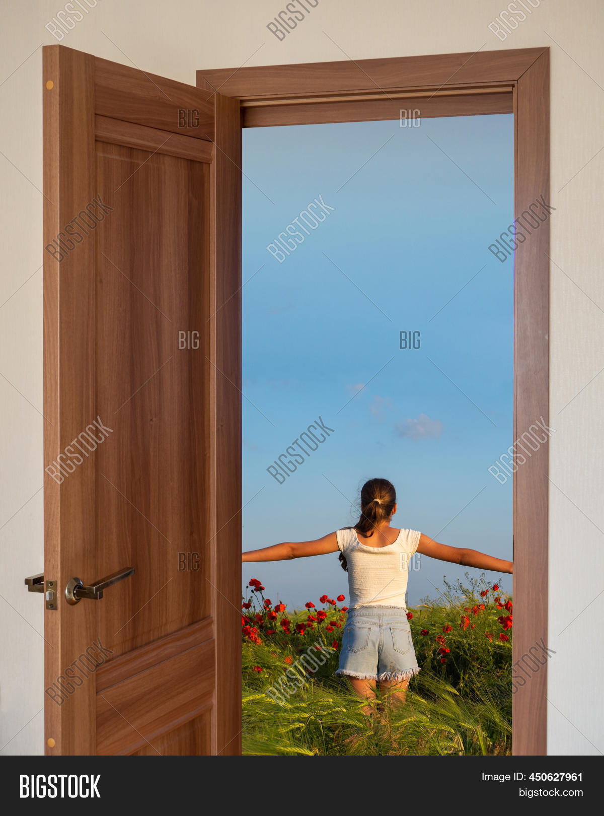 Open Door View Girl Image & Photo (Free Trial) | Bigstock