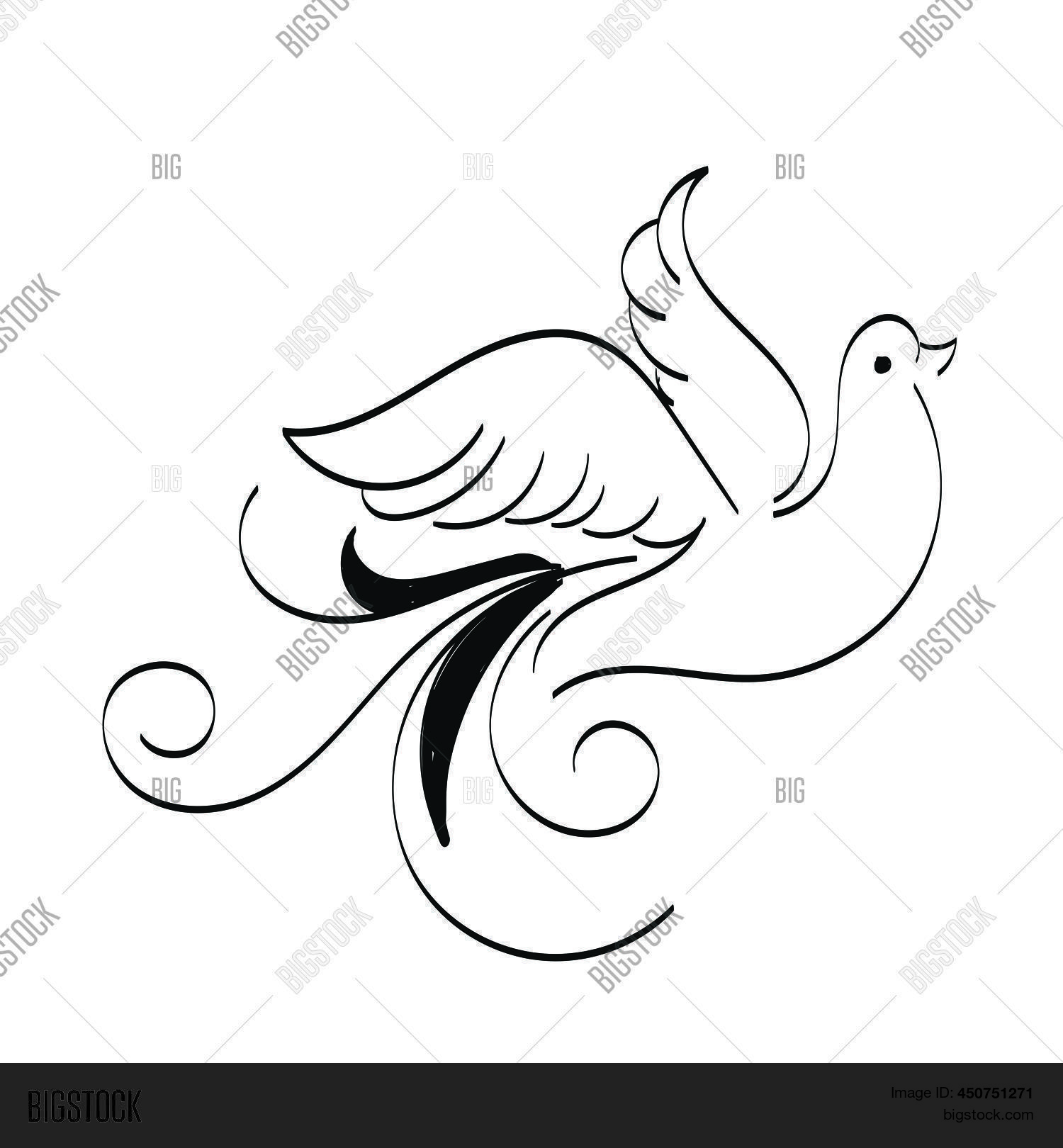 Holy Spirit Line Art Vector & Photo (Free Trial) | Bigstock