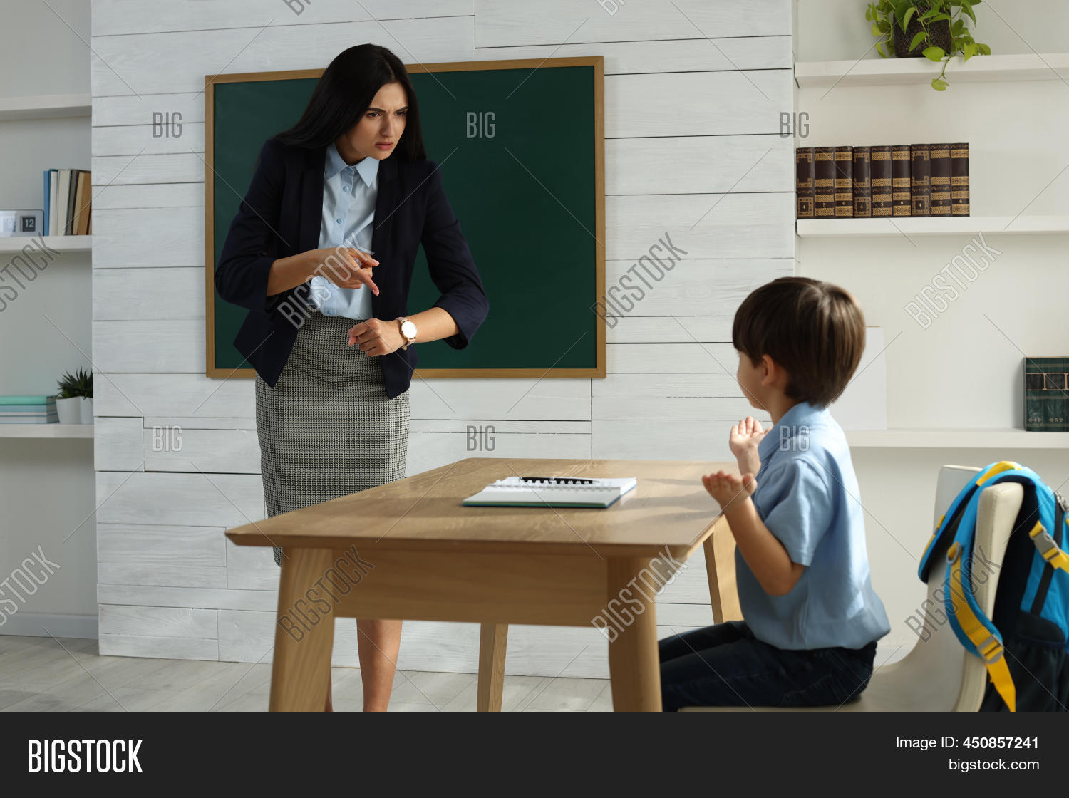 Teacher Pointing On Image & Photo (Free Trial) | Bigstock