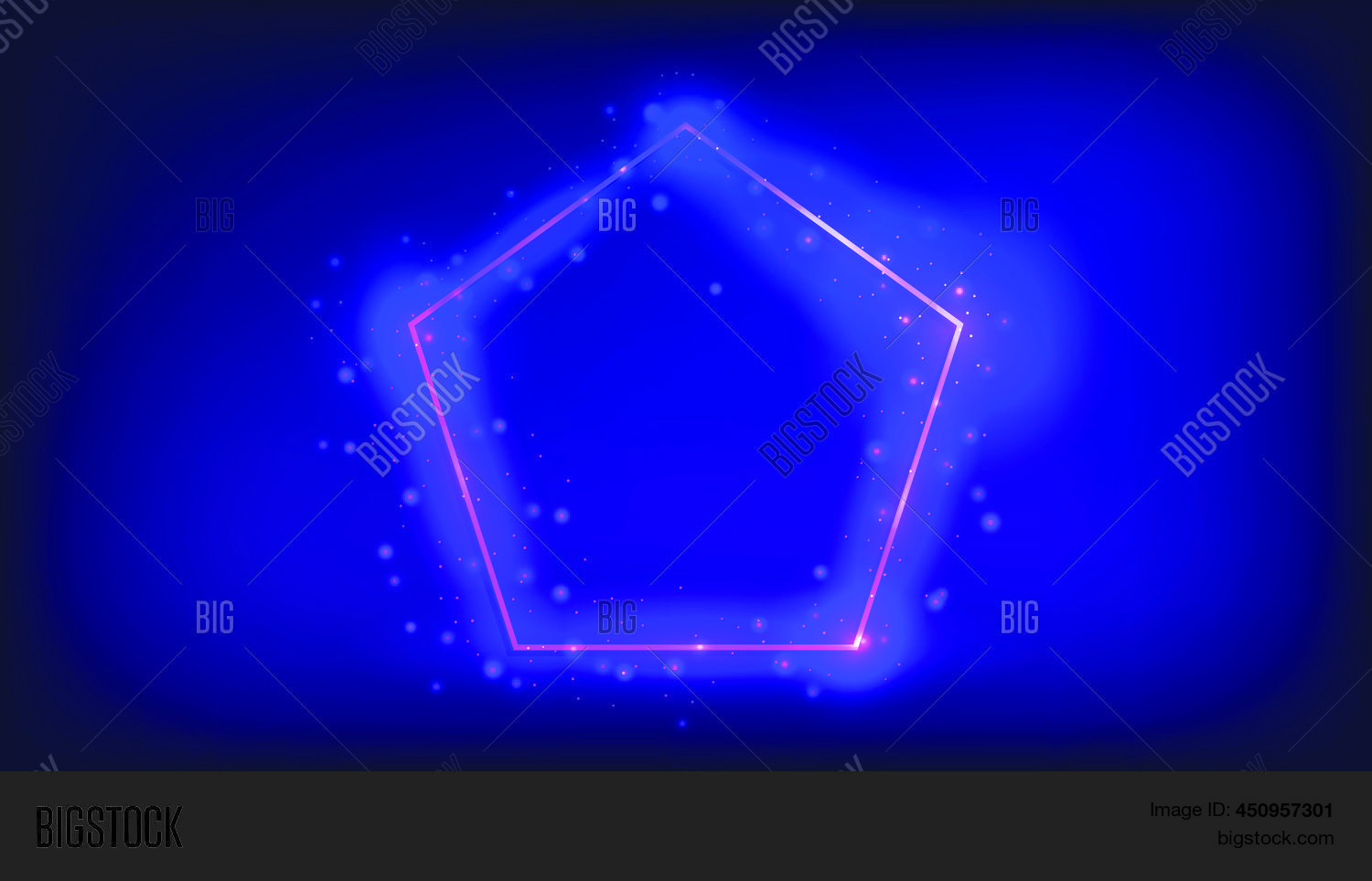 Neon Frame Pentagon Vector & Photo (Free Trial) | Bigstock
