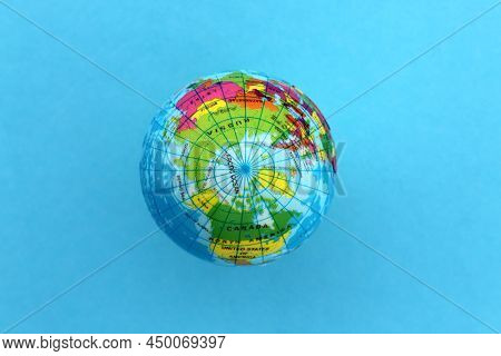Layout Earth On Blue Image & Photo (Free Trial) | Bigstock