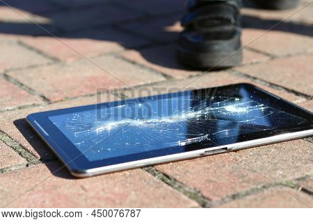Broken Tablet On Tile Image & Photo (Free Trial) | Bigstock