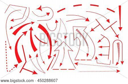 Red Arrow Set 벡터 및 사진(무료 체험) | Bigstock