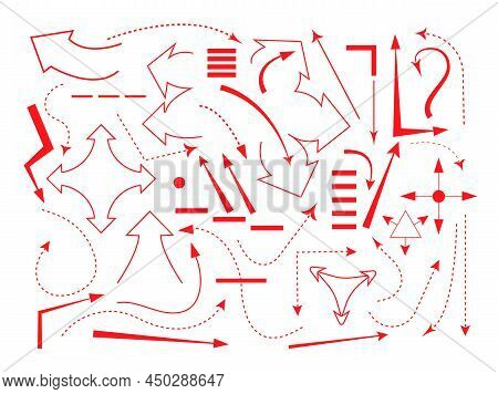 Red Arrow Set Vector Vector & Photo (Free Trial) | Bigstock