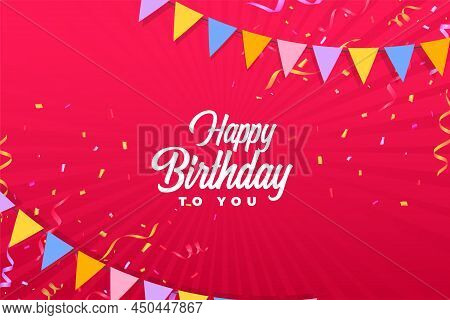 Happy Birthday Red Vector & Photo (Free Trial) | Bigstock