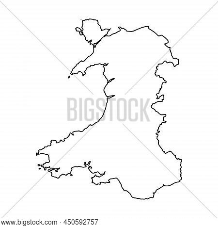 Outline Map Wales Vector & Photo (Free Trial) | Bigstock