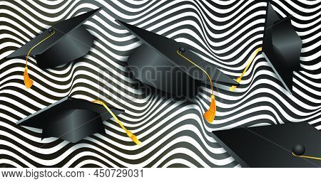 Graduation Caps On Vector & Photo (Free Trial) | Bigstock