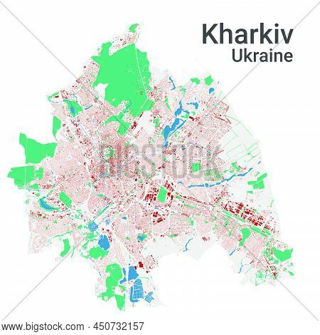 Kharkiv Vector Map. Vector & Photo (Free Trial) | Bigstock