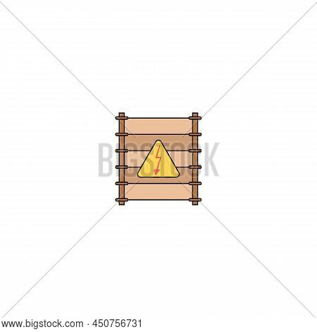 Electric Fence Icon Vector & Photo (Free Trial) | Bigstock