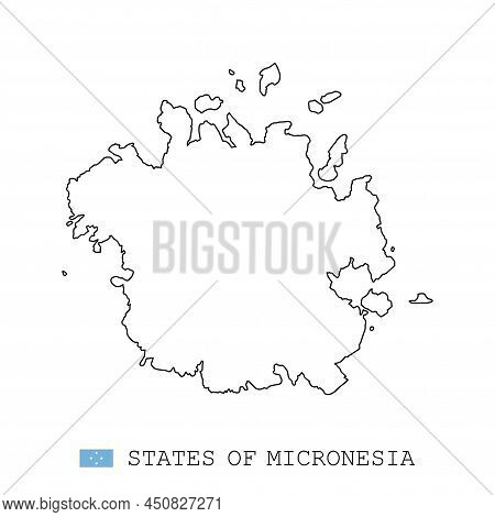 States Micronesia Map Vector & Photo (Free Trial) | Bigstock