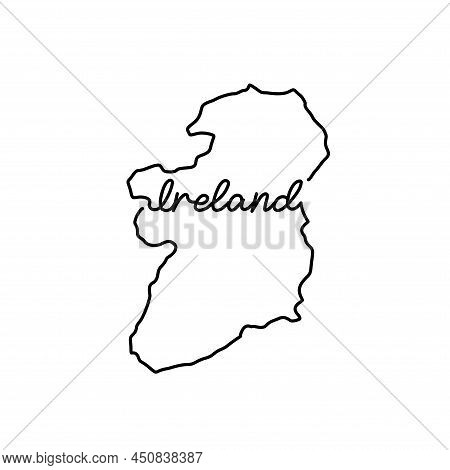 Ireland Outline Map Vector & Photo (Free Trial) | Bigstock