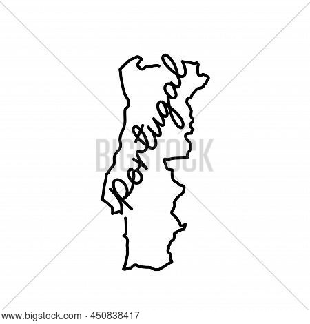 Portugal Outline Map Vector & Photo (Free Trial) | Bigstock