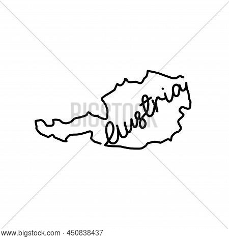 Austria Outline Map Vector & Photo (Free Trial) | Bigstock