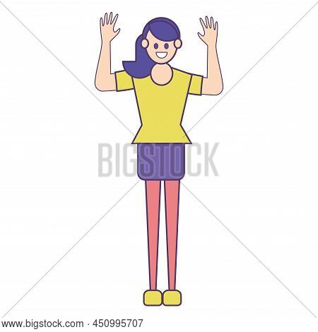 Isolated Happy Girl Vector & Photo (Free Trial) | Bigstock