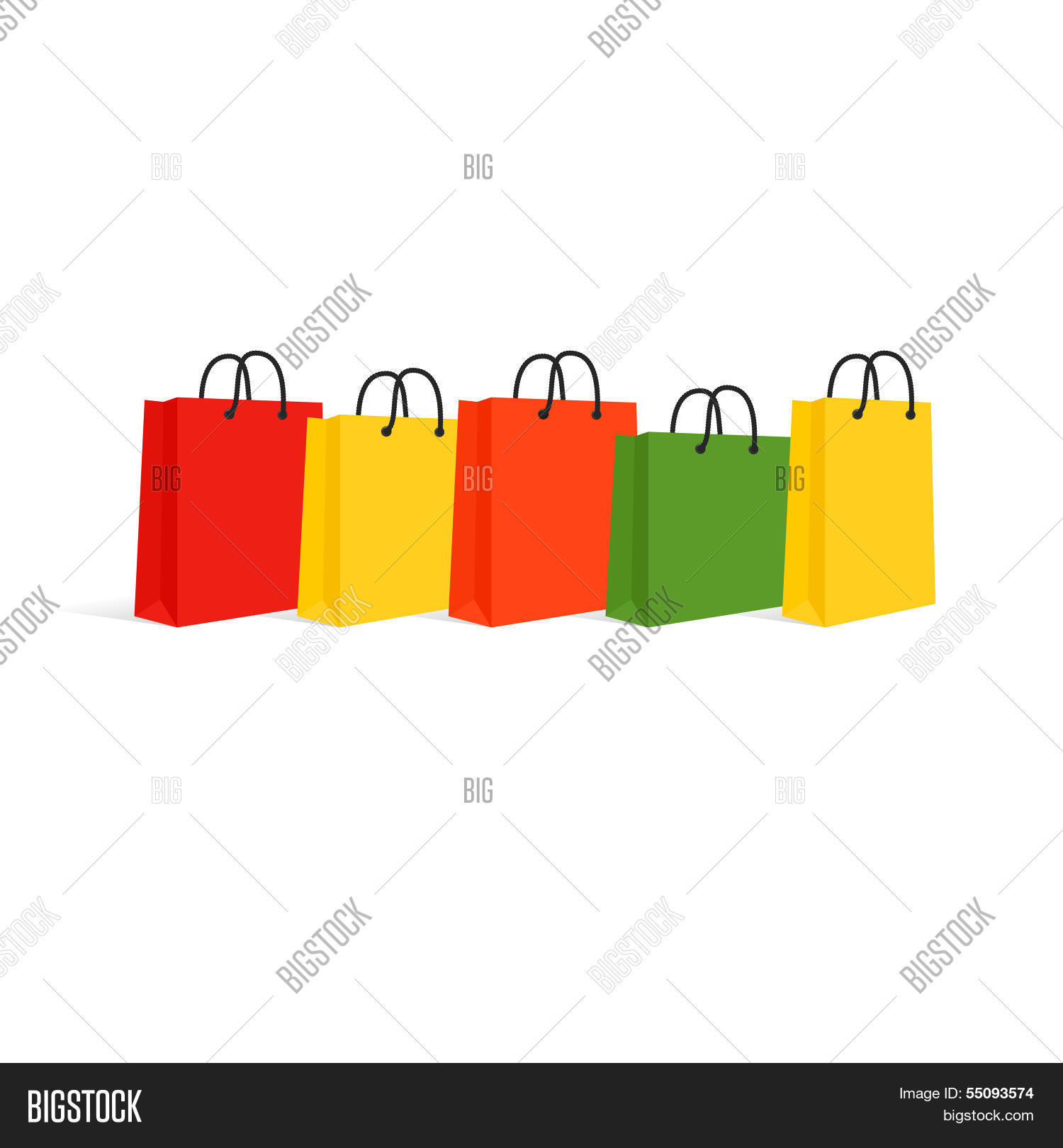 Shopping Bags Set. Vector & Photo (Free Trial) | Bigstock