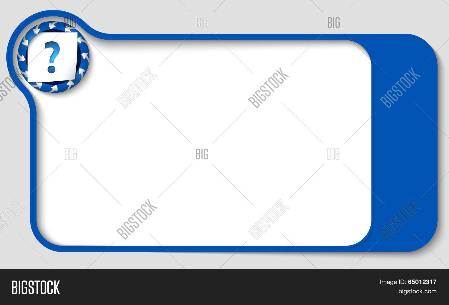 Blue Box Text Arrows Vector & Photo (Free Trial) | Bigstock