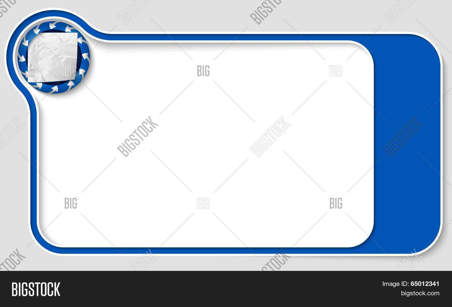 Blue Box Text Arrows Vector & Photo (Free Trial) | Bigstock