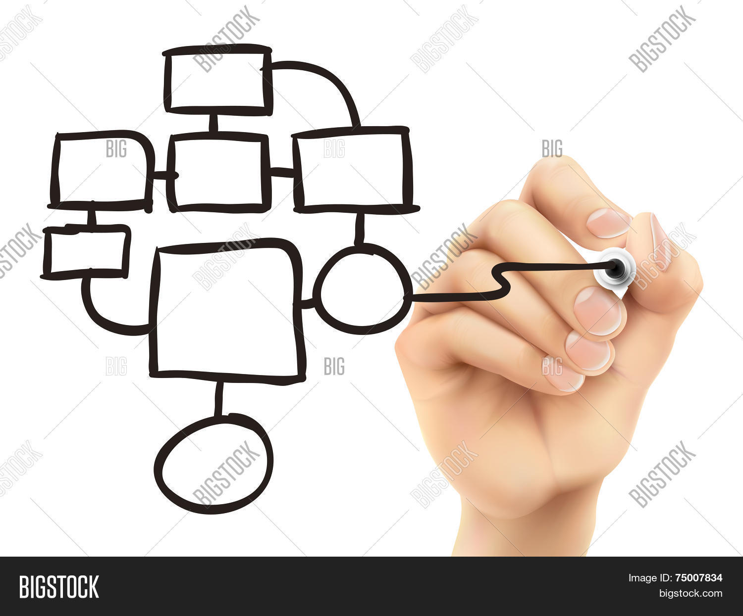 Empty Diagram Drawn Vector & Photo (Free Trial) | Bigstock